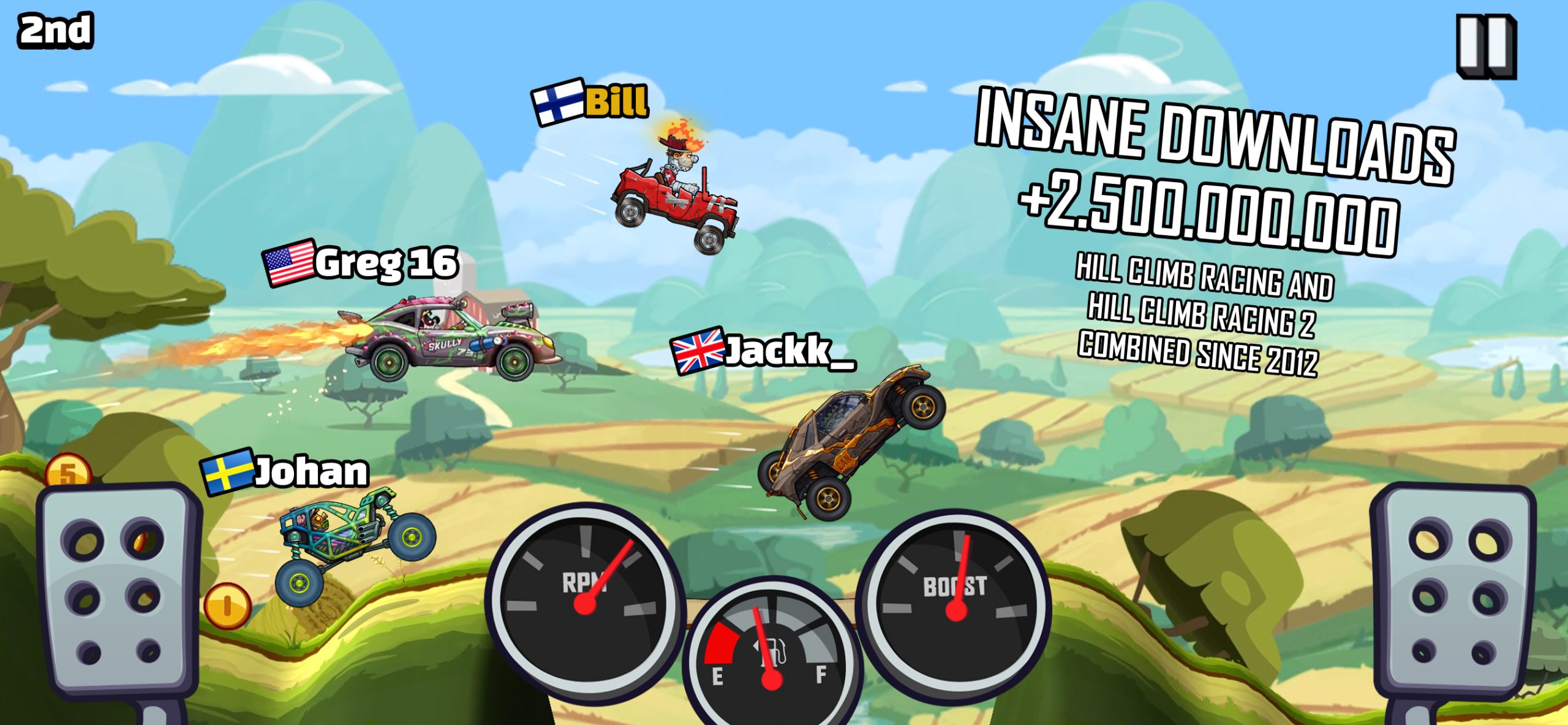 Hill Climb Racing zooms past another milestone • Fingersoft